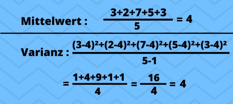 Varianz - in 5 Schritten einfach erklärt